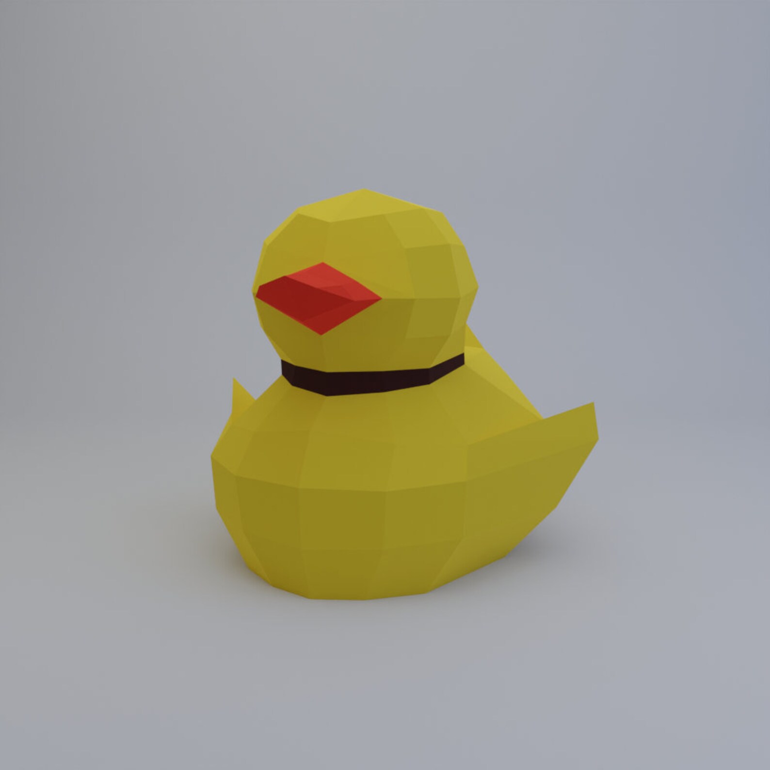 3d Bathroom Duck Paper Low Poly Diy Model Template in Pdf, Dxf and Svg ...