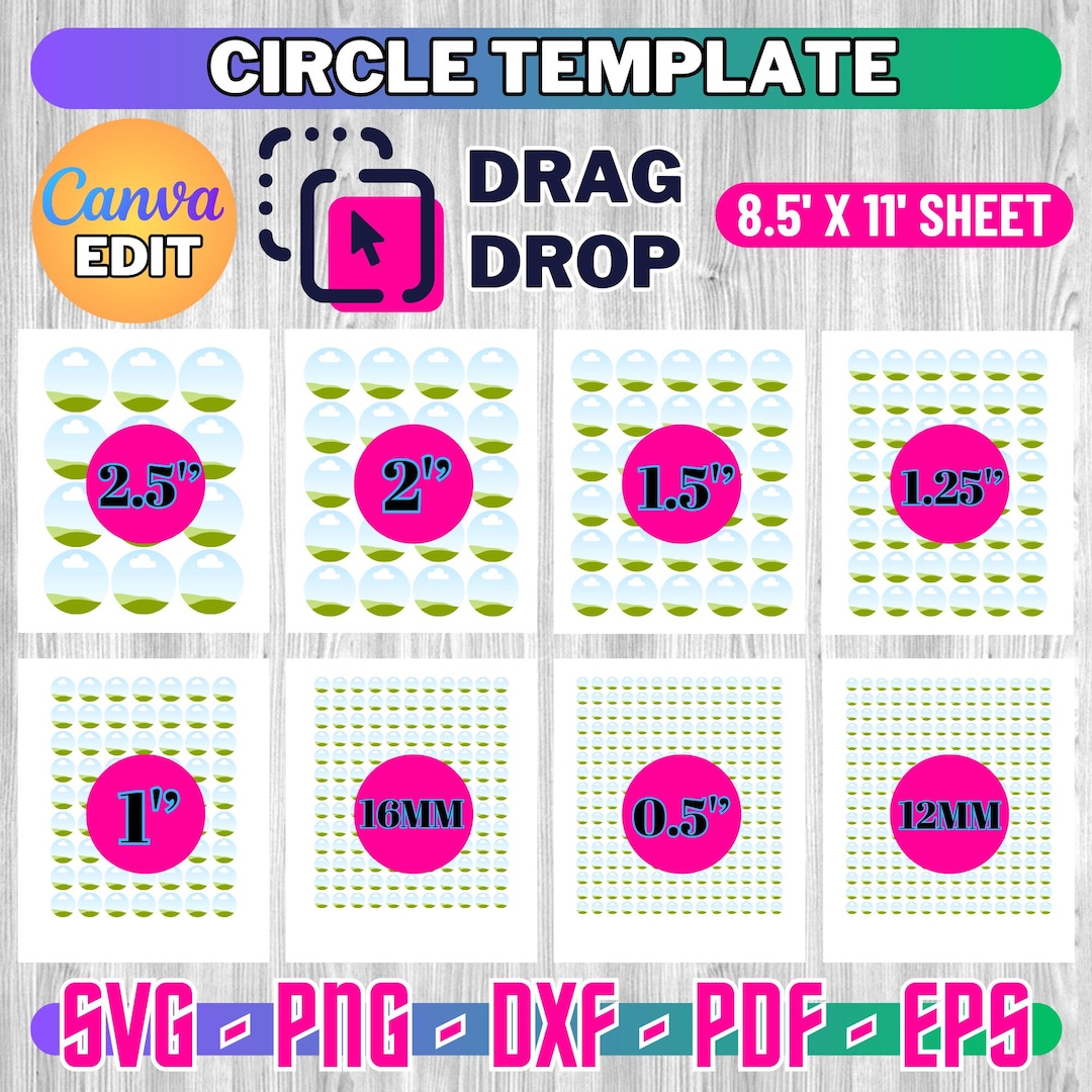 Circle Template Svg, Circle Template Bundle, Blank Circle Template ...