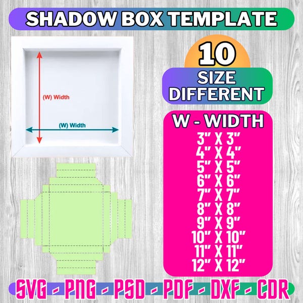 Light Box Template - Etsy