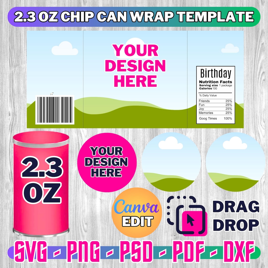 Pringles 1.3 Oz Labels Template, Pringles Template, Pringles Labels ...