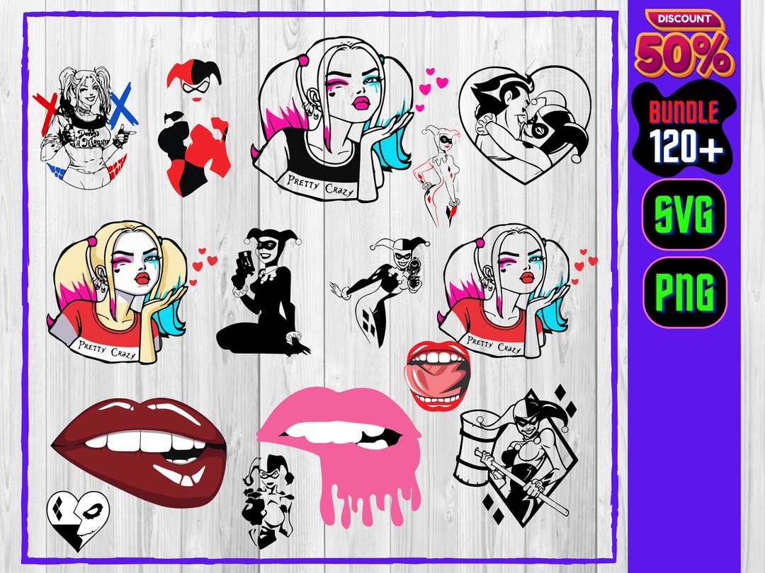 Harley Quinn Bundel Harley Quinn Svg Film Svg Film Film Etsy Nederland