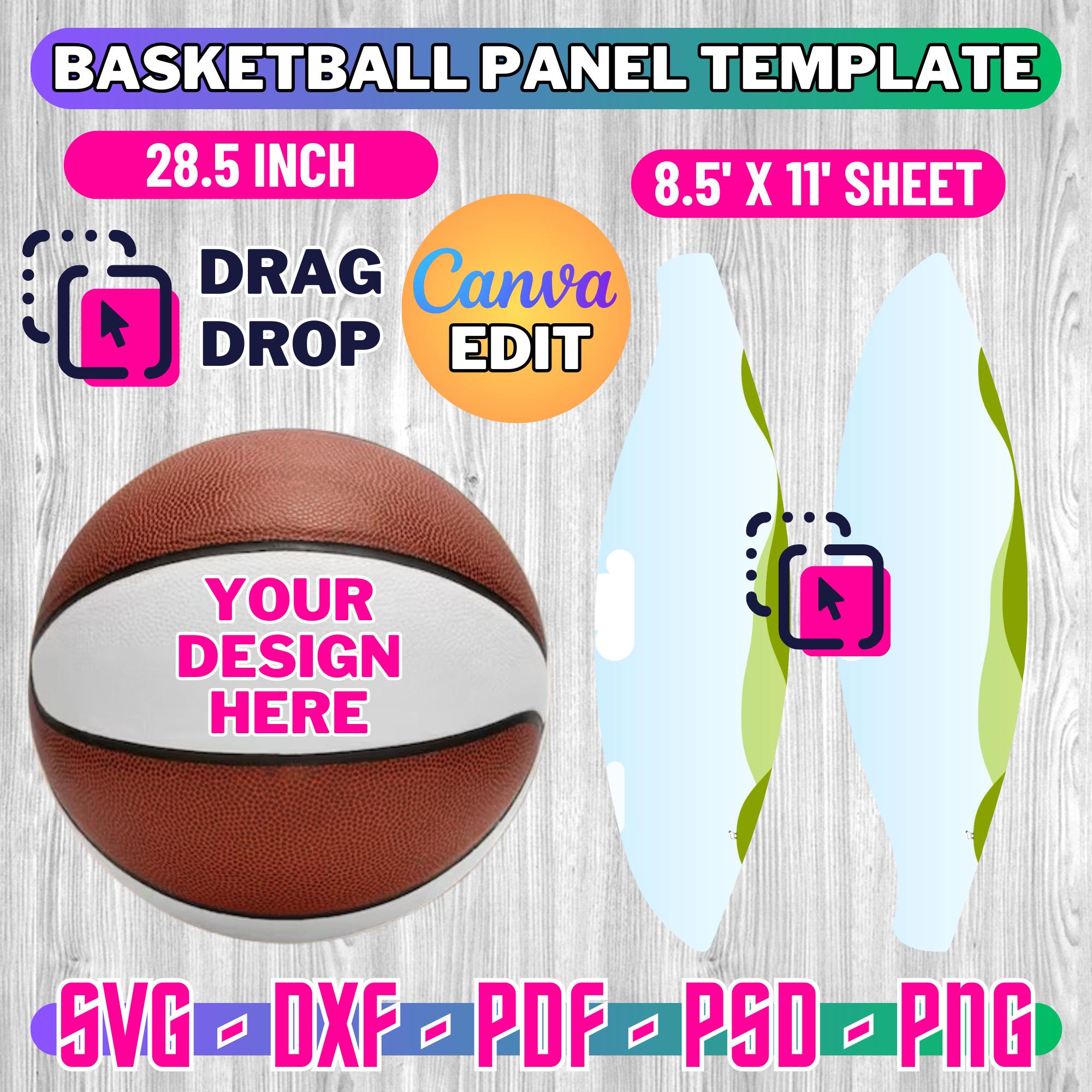 Basketball Panel Template Svg, Blank Basketball Panel Template, Canva ...