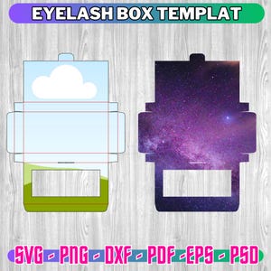 Eyelash Box Template, Lash Box Template, Lash Box Svg, Custom Lash Box, Eyelash Package ...