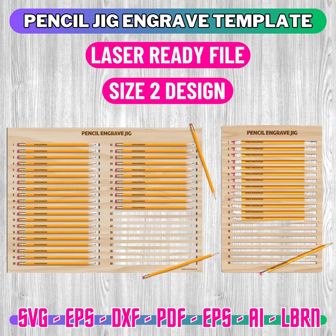 Pencil Jig Svg, Pencil Jig Glowforge, Pencil Jig Template, Pencil Jig ...