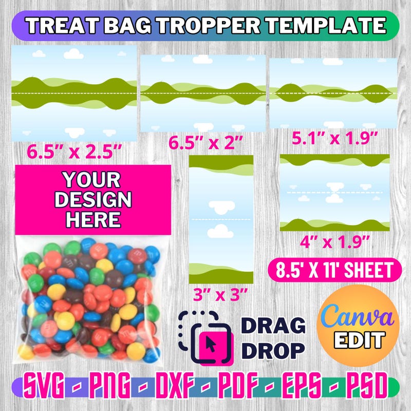 Bag Topper Template - Etsy