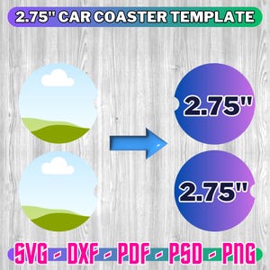 2.75" Car Coaster Template Svg, Car Cup Coaster Template, Car Coaster ...