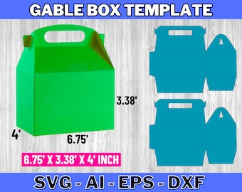Gable Box Template SVG, Gable Box Cricut, Box Template Svg, Gift Box ...