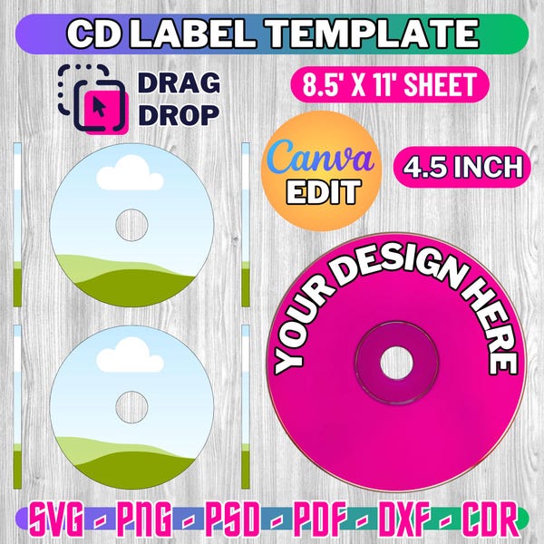 Cd Label - Etsy