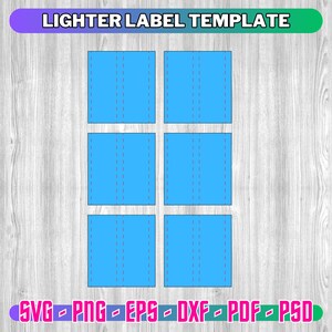 Lighter Label Template Svg, Lighter Wrapper Template, Lighter Label ...