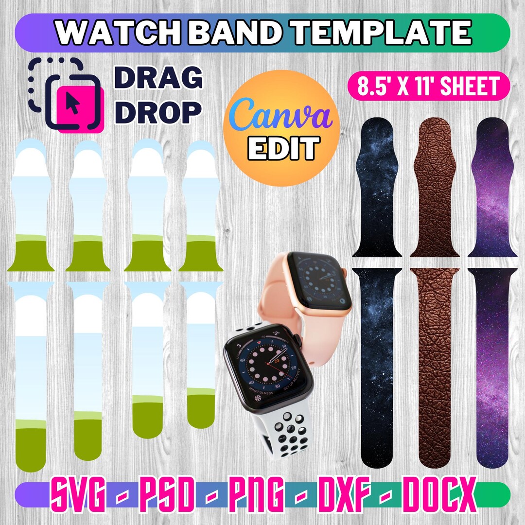 Iwatch Band Template Svg, Watch Band Svg, Watch Band Jig Template ...