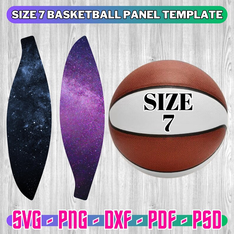 Size 7 Basketball Panel Template Svg, Blank Basketball Panel Template ...