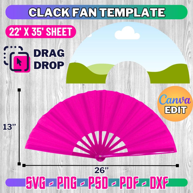 Sublimation Clack Fan Blanks - Etsy