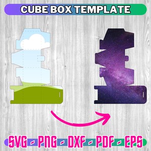 Cube Box Template Bundle, Square Box Template Svg, Classic Box Template ...