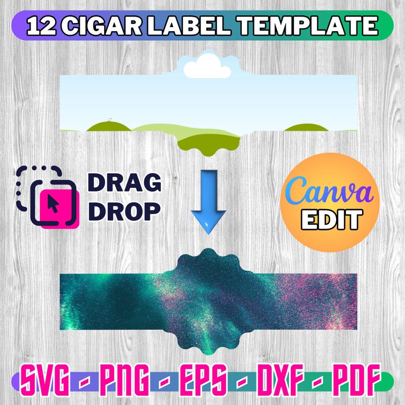 Cigar Label Template, Cigar Label Template Bundle, Cigar Wrapper ...