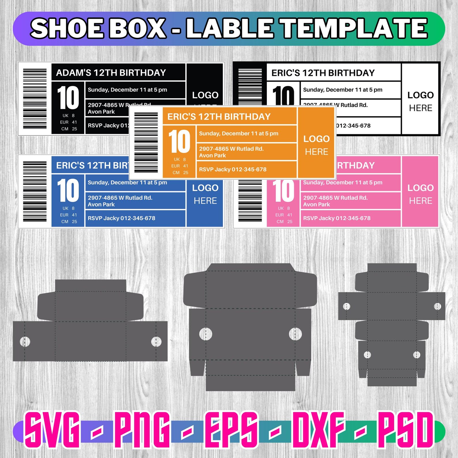 Shoe Box Template Bundle, Sneaker Box Template Bundle Svg, Shoe Box ...