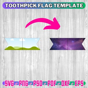 Toothpick Flag Template, Cupcake Flag Template, Cake Topper Template ...
