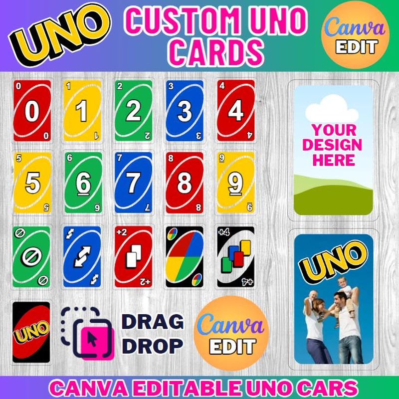 Uno Card Svg - Etsy
