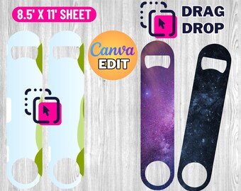 Bottle Opener Template Svg, Canva Bottle Opener Template, Sublimation Template, Beer Bottle ...