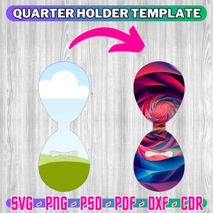Coin Holder, Quarter Holder Template, SVG, DXF, Canva Editable, Png ...