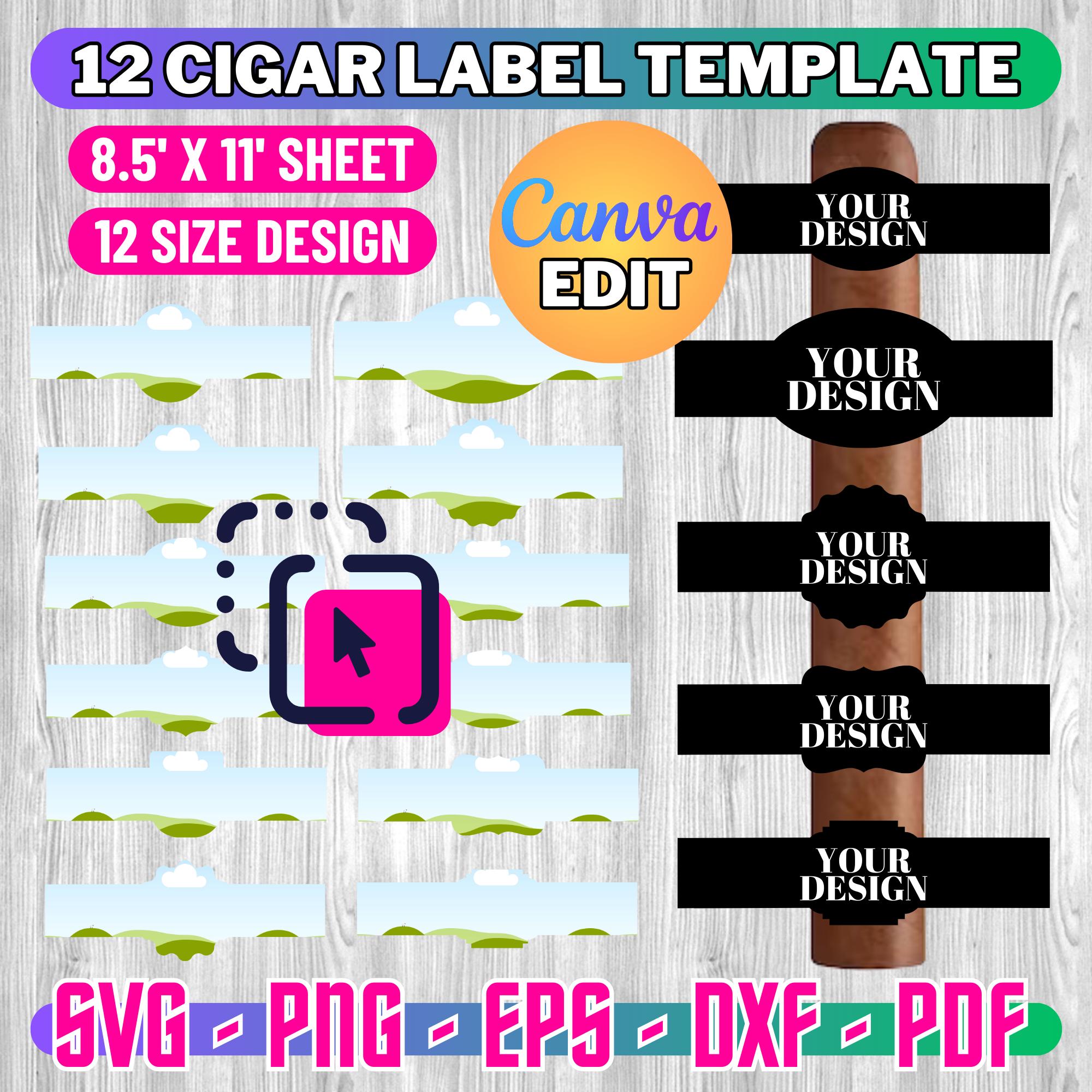 Cigar Label Template, Cigar Label Template Bundle, Cigar Wrapper ...