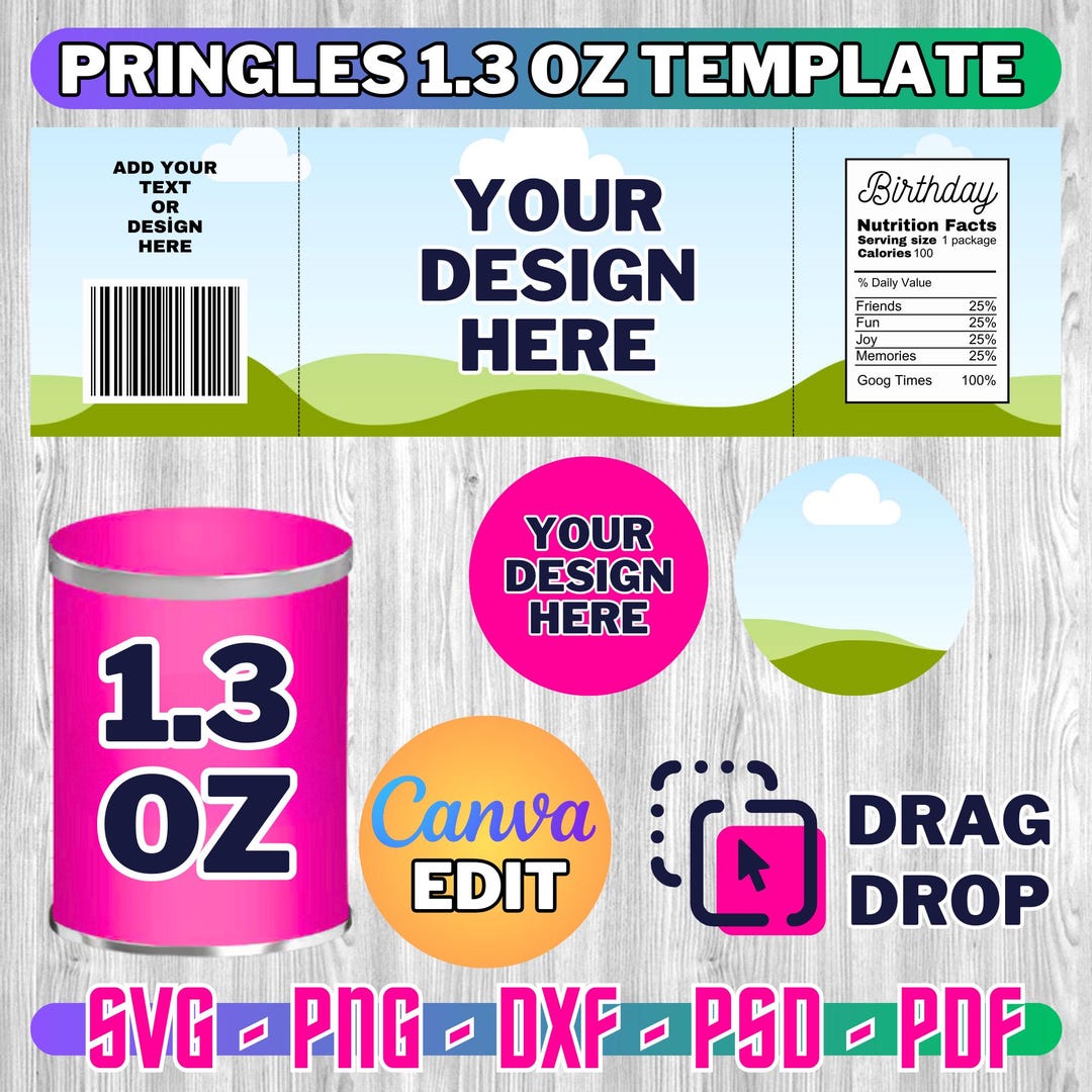 Pringles 1.3 Oz Labels Template, Pringles Template, Pringles Labels ...