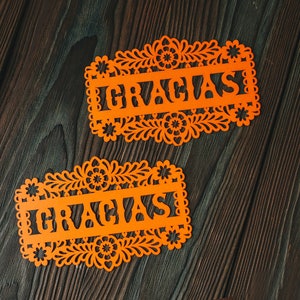 Gracias Card SVG Template: Mexican Fiesta Papel Picado (digital ...