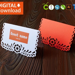 Mexican Place Card Svg Template, Fiesta Table Card, Name Card Cut Files ...