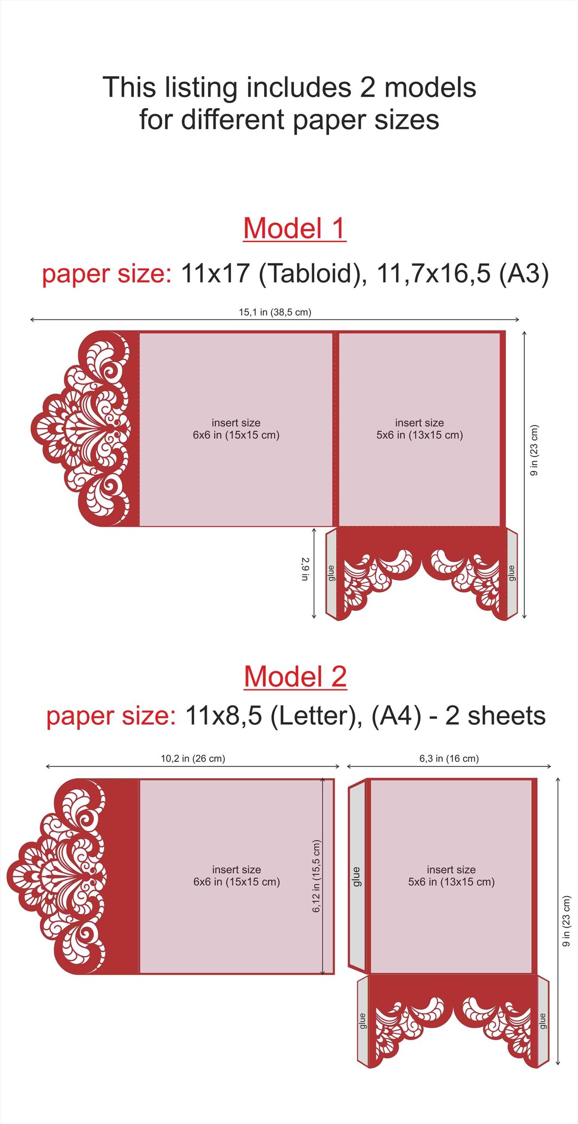 Wedding Invitation Template Square 6x6, Pocket Invite, Lace Wedding ...