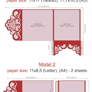 Wedding Invitation Template Square 6x6, Pocket Invite, Lace Wedding ...