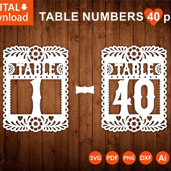 Mexican Table Numbers - Etsy