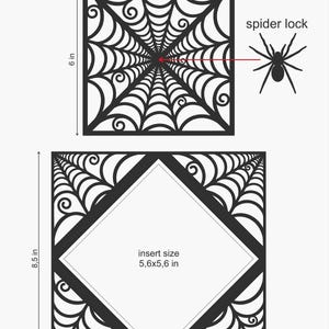 Spider Web Halloween Invitation Template: 4-fold SVG, Cricut, Laser Cut ...