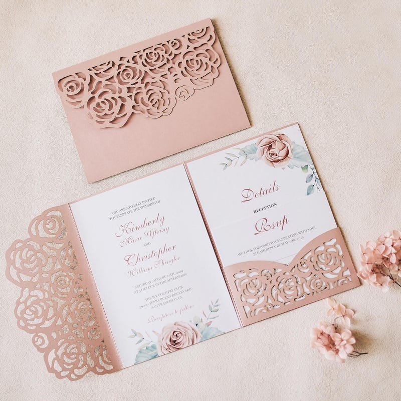 Lace Invitation Pockets - Etsy UK