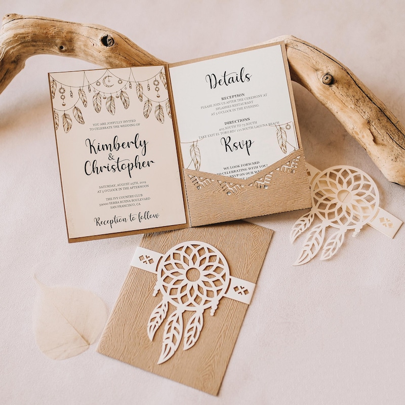 Boho Invitation - Etsy