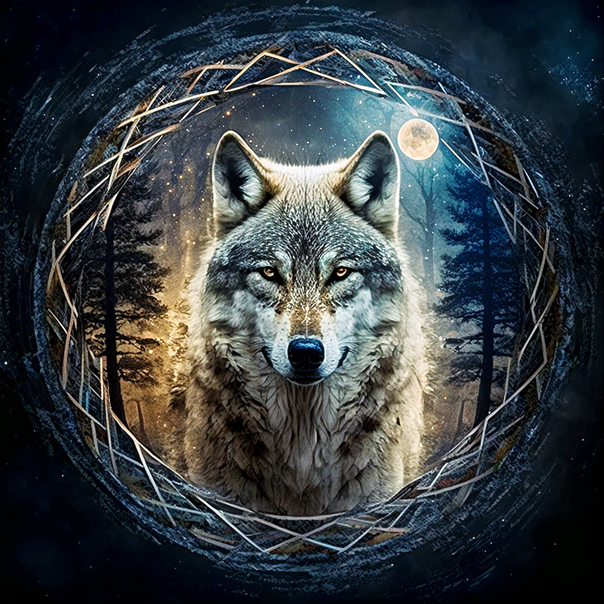 Digital Art Print: Wolf Profile Picture Instant Downloadable High ...