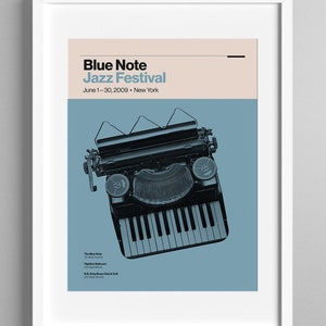Blue Note Jazz Festival | Jazz Poster | New York Jazz | Blue Art Print ...