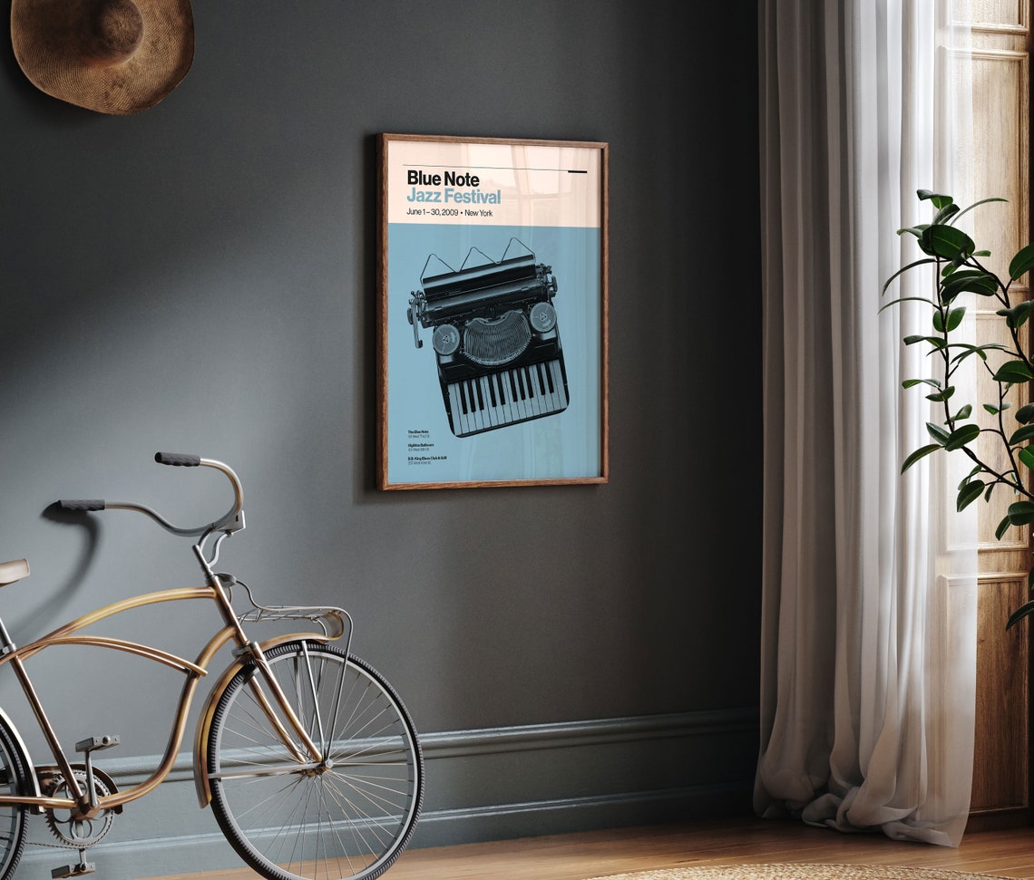 Blue Note Jazz Festival | Jazz Poster | New York Jazz | Blue Art Print ...