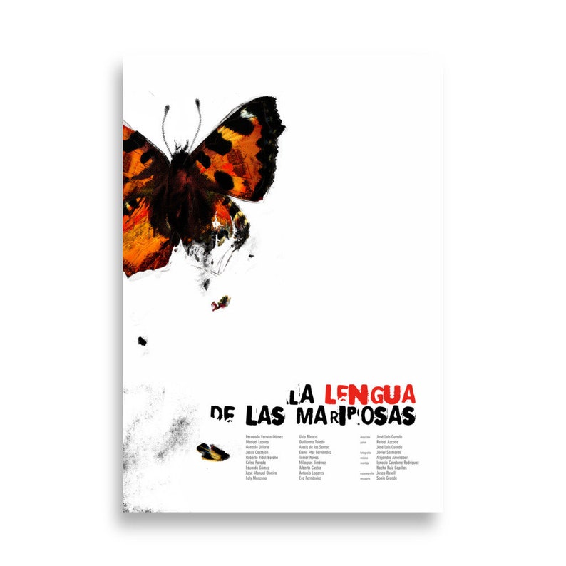 Butterfly La Lengua De Las Mariposas Movie Poster Inspired by José Luis ...