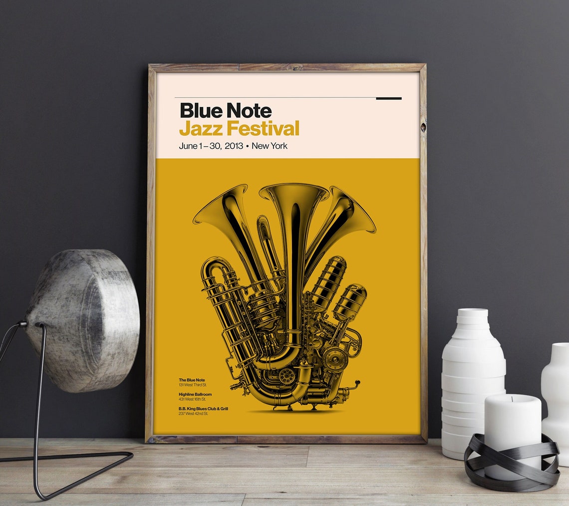 Blue Note Jazz Festival | Jazz Poster | New York Jazz | Trumpet Engine ...