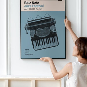 Blue Note Jazz Festival | Jazz Poster | New York Jazz | Blue Art Print ...