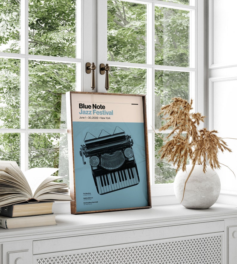 Blue Note Jazz Festival | Jazz Poster | New York Jazz | Blue Art Print ...