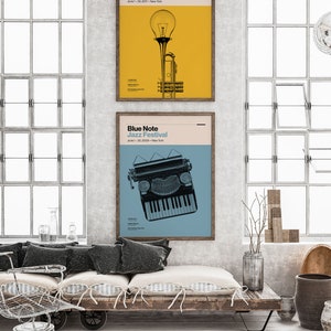 Blue Note Jazz Festival | Jazz Poster | New York Jazz | Blue Art Print ...