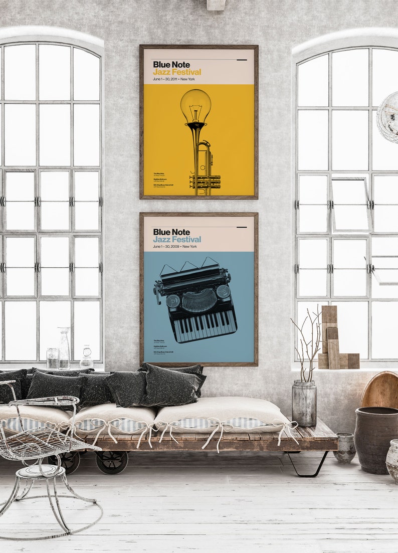 Blue Note Jazz Festival | Jazz Poster | New York Jazz | Blue Art Print ...