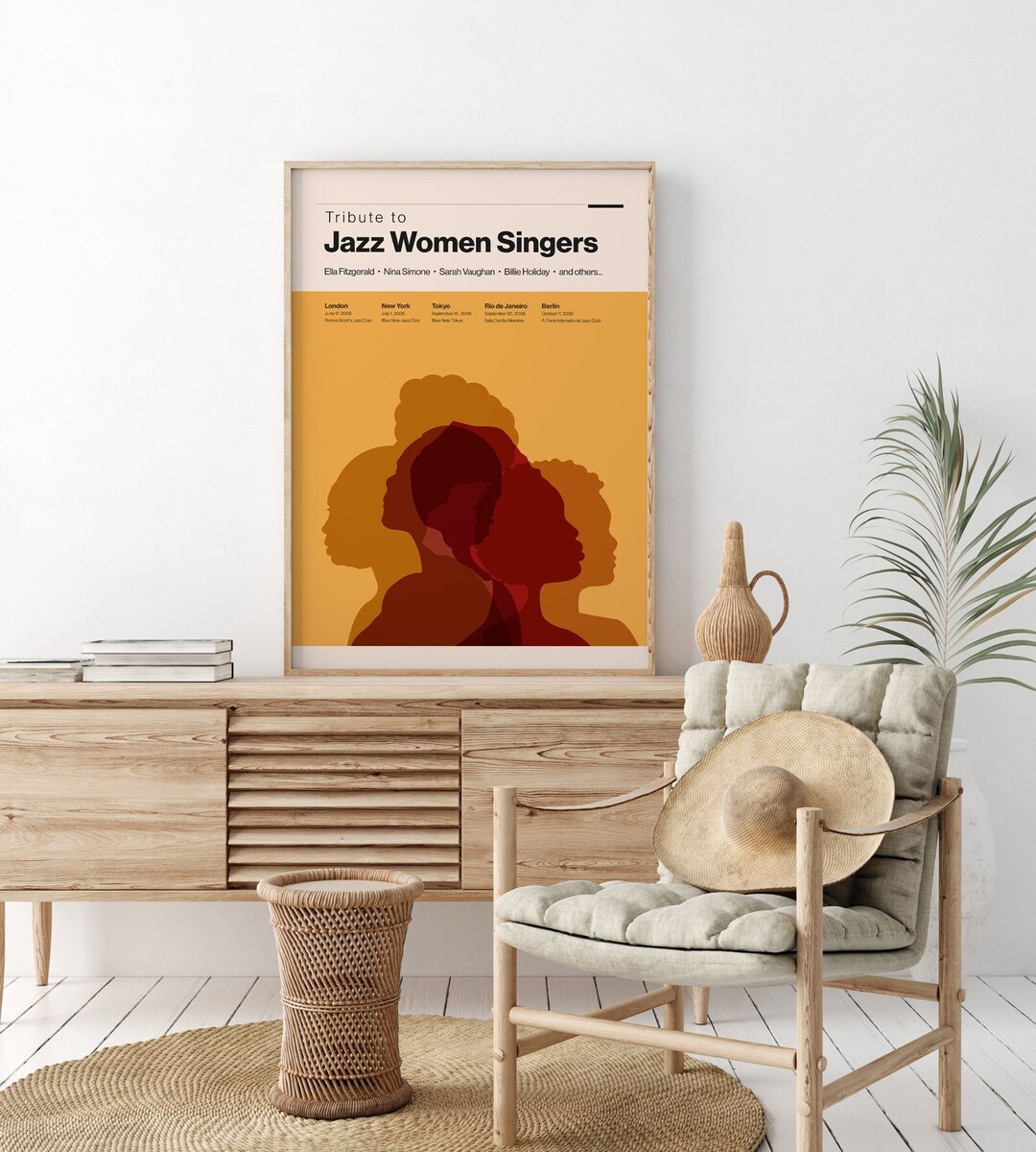 Contemporary Jazz Poster | Tribute to Women Singers | Premium Museum ...