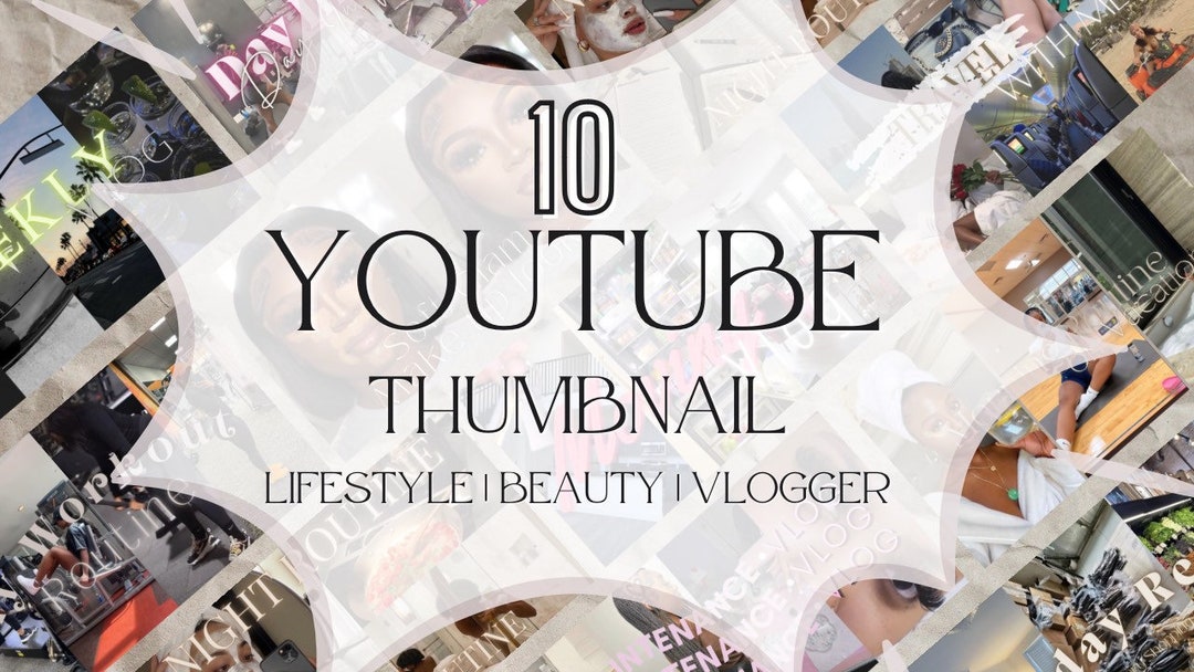 10 Youtube Lifestyle Thumbnail Template(s) - Etsy