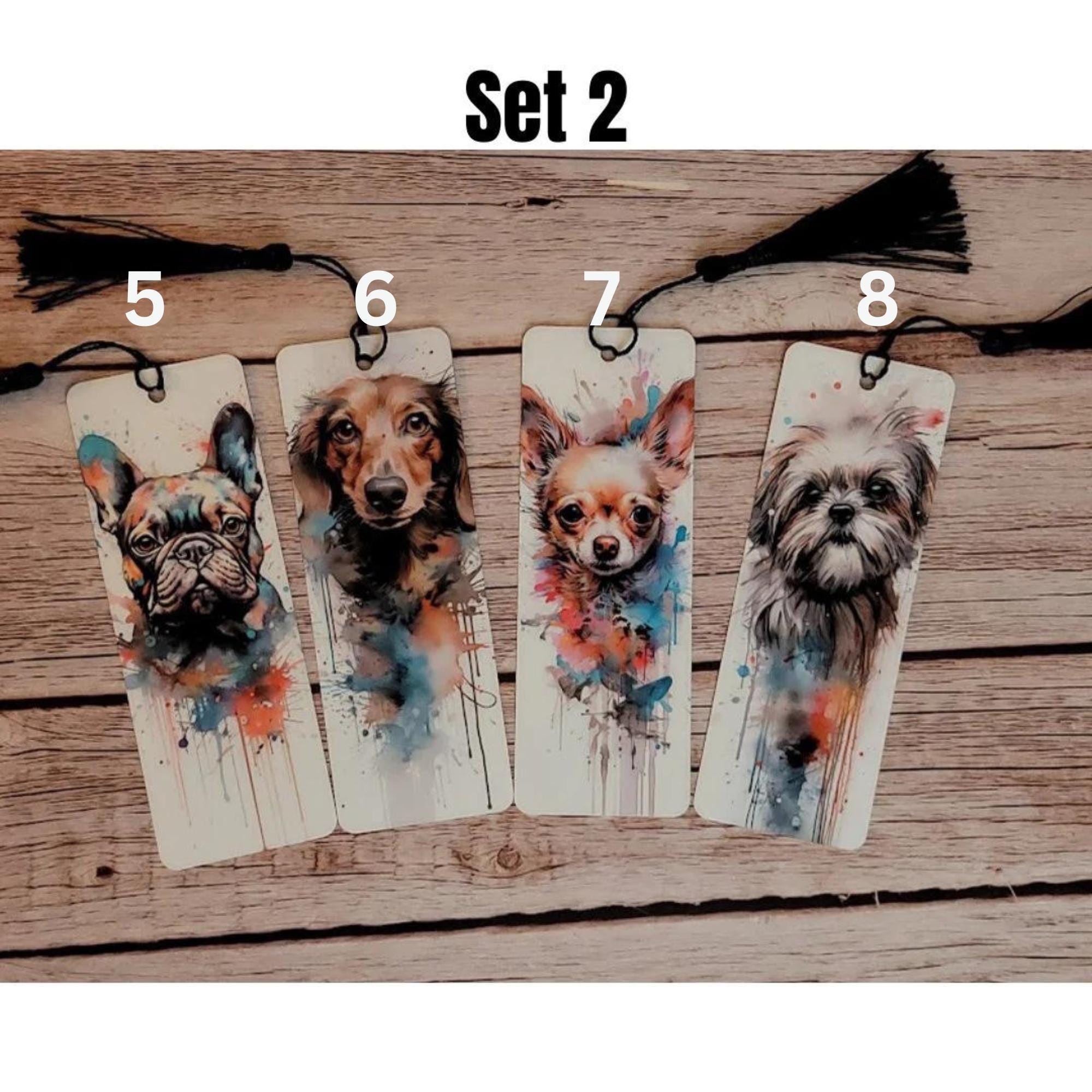 Cute Colorful Dog Metal Bookmarks - Adorable Dogs Page Savers for Book ...