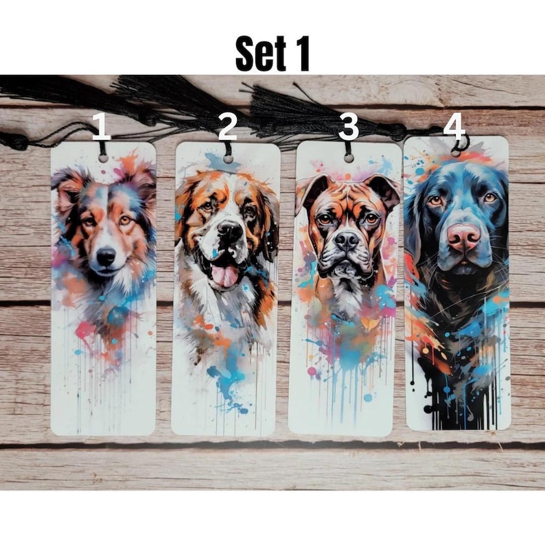 Cute Colorful Dog Metal Bookmarks - Adorable Dogs Page Savers for Book ...