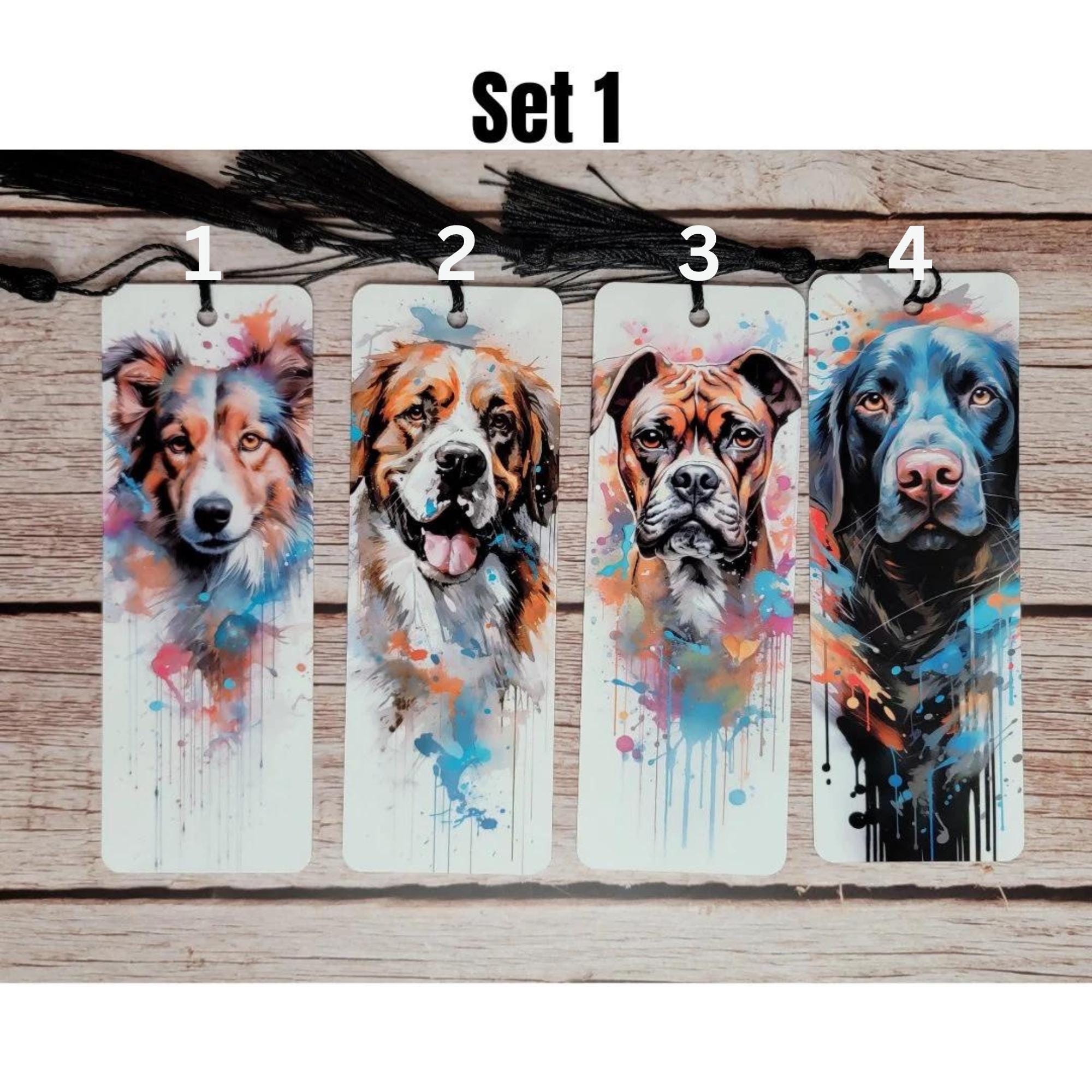 Cute Colorful Dog Metal Bookmarks - Adorable Dogs Page Savers for Book ...