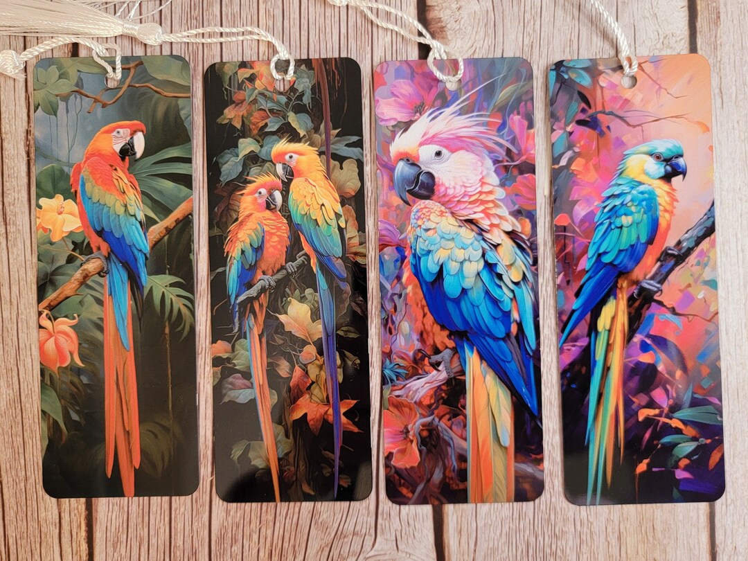 Unique Colorful Parrot Metal Bookmark - Perfect for Bird Lovers ...