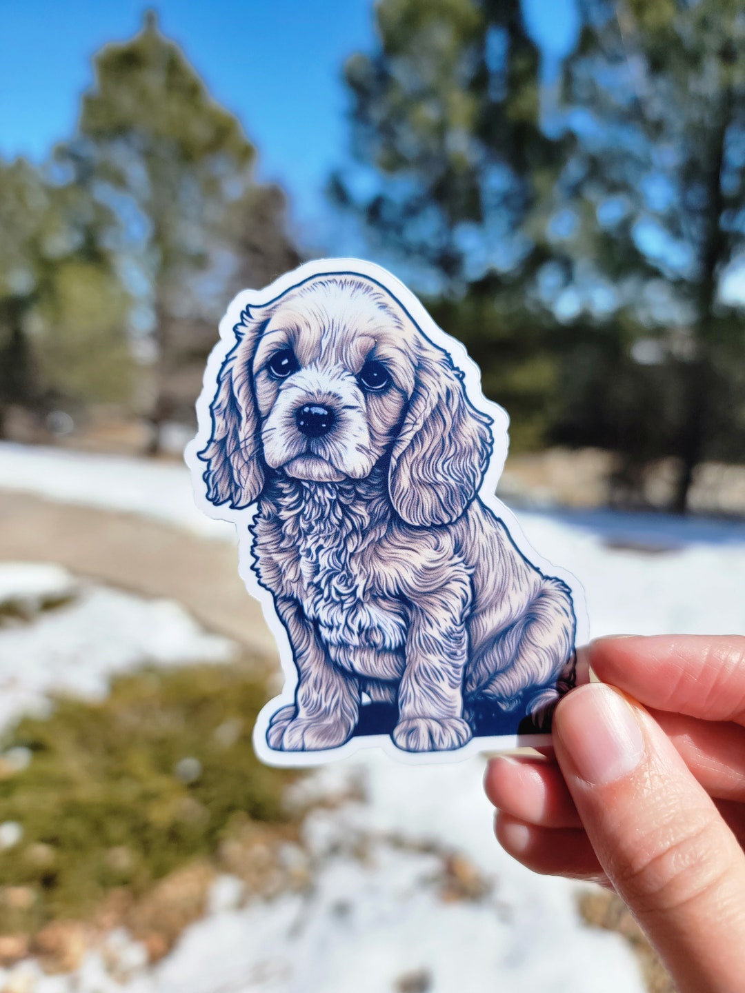 Cocker Spaniel Puppy Glossy Die Cut Sticker, Cute Puppy Stickers - Etsy