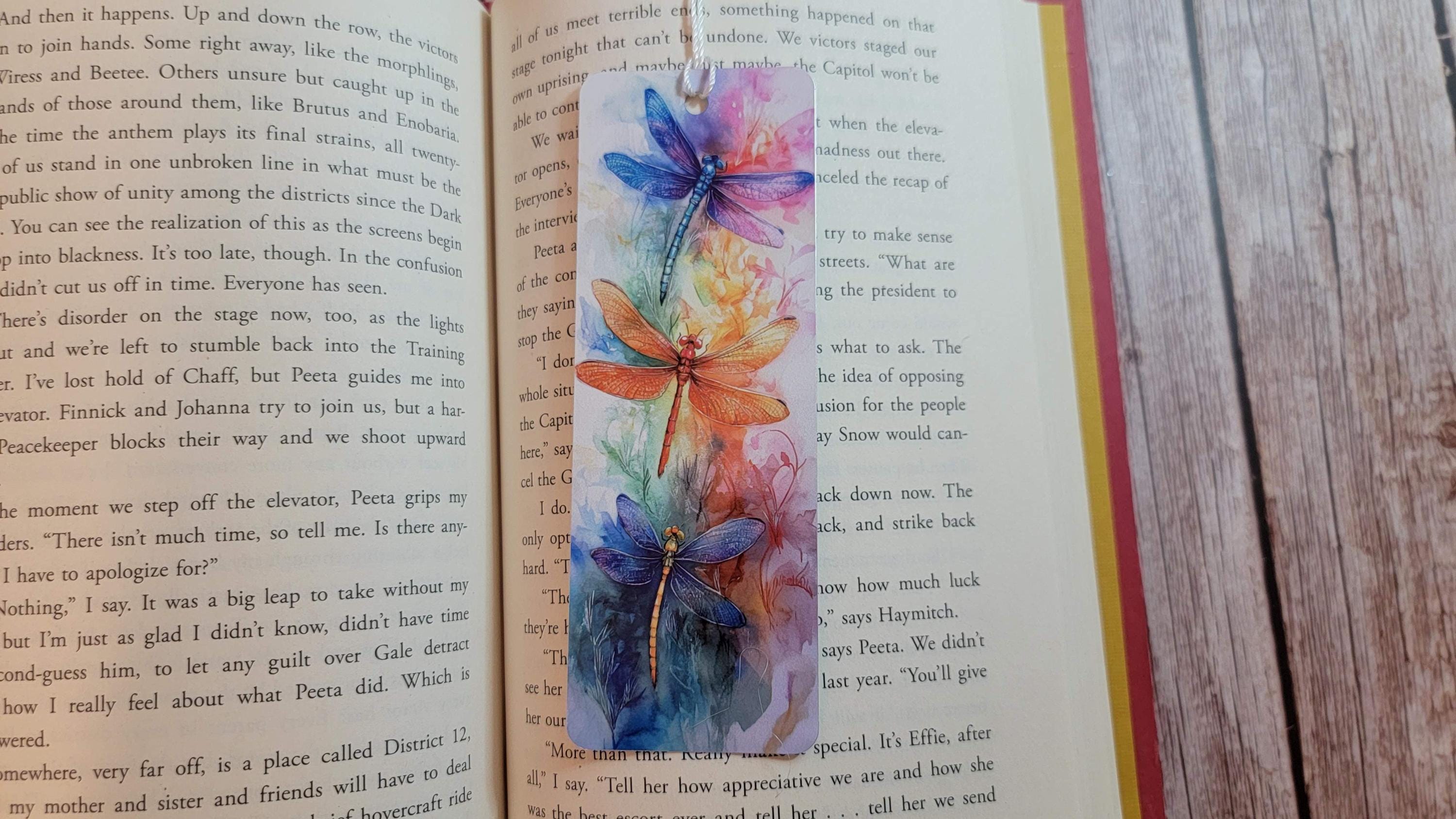 Beautiful Watercolor Dragonfly Bookmarks- Handmade and Unique ...